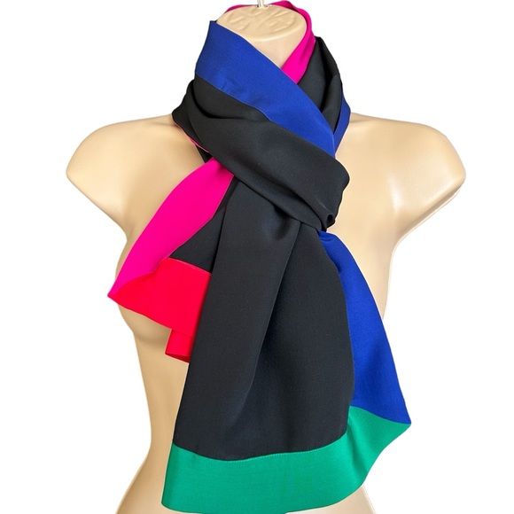 Doncaster | Accessories | Doncaster Blue Black Red Pink Colorblock Silk ...